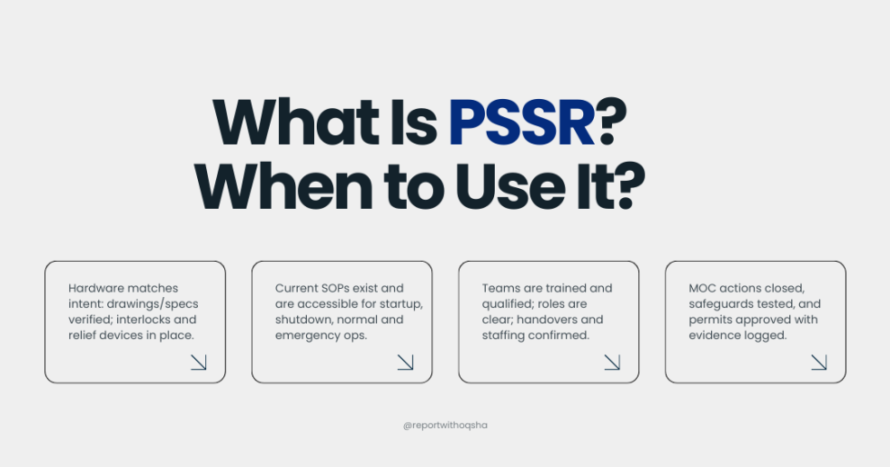 Pre-Startup Safety Review (PSSR) for Workplace Safety